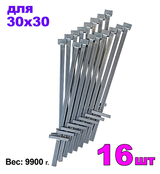 Сваи забивные для теплицы 6 метров (16 шт) для трубы 30х30