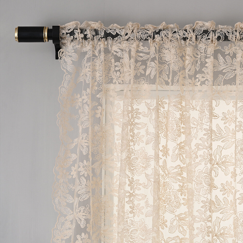 Кросс-бордерные французские ретро-шторы в скандинавском дворцовом стиле с кружевной вышивкой, светофильтрующие шторы для боковых окон, полупрозрачные шторы для дверей