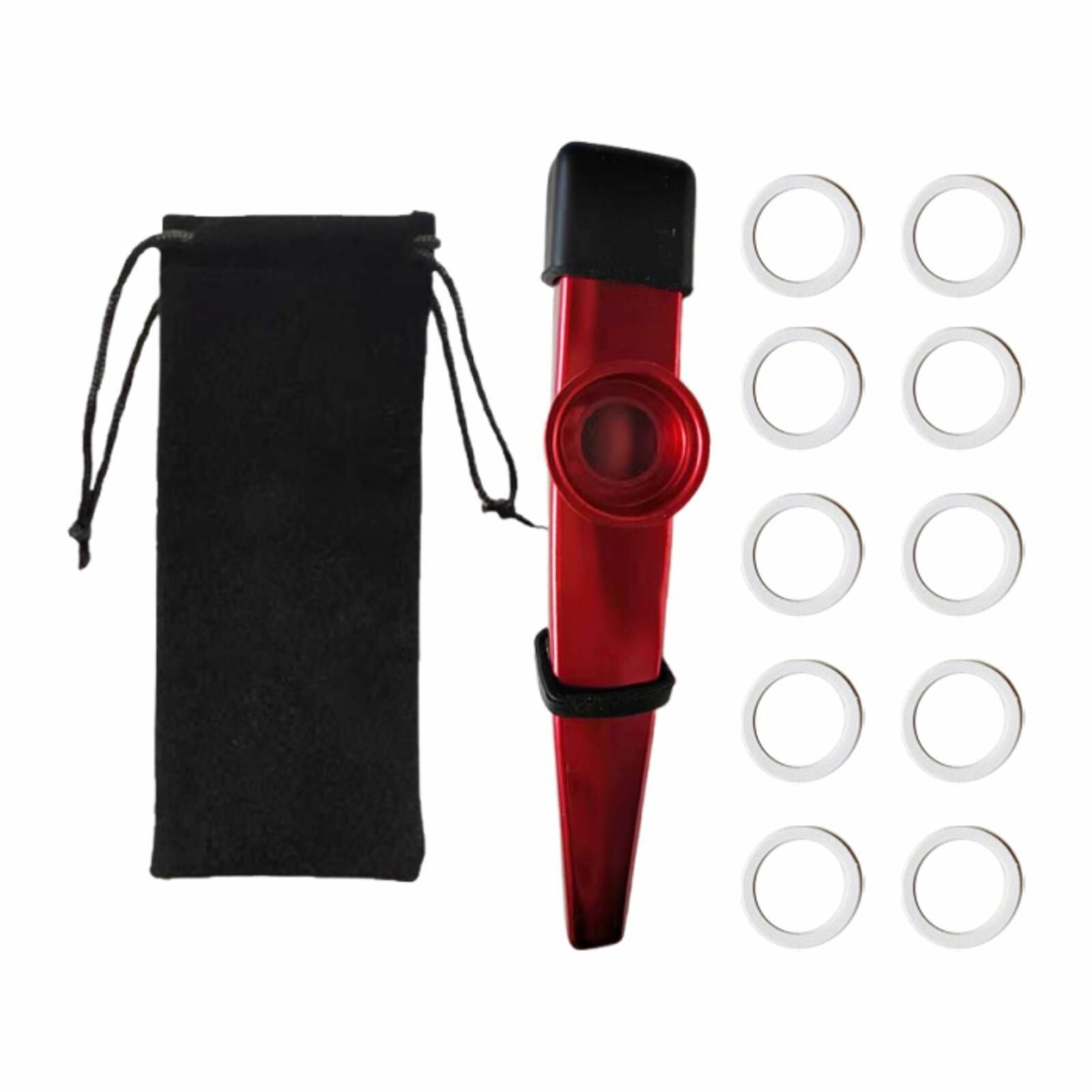 Музыкальная игрушка-казак для детей, флейта с мундштуком, красный цвет, алюминиевый сплав, для развития слуха и координации