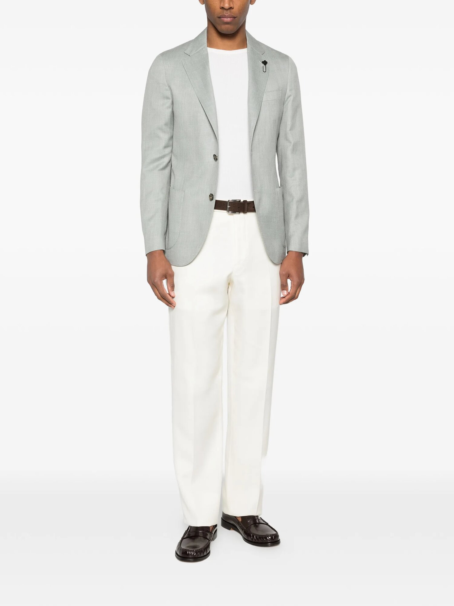 Куртка Lardini Button wool jacket, размер 52, green — фото 1