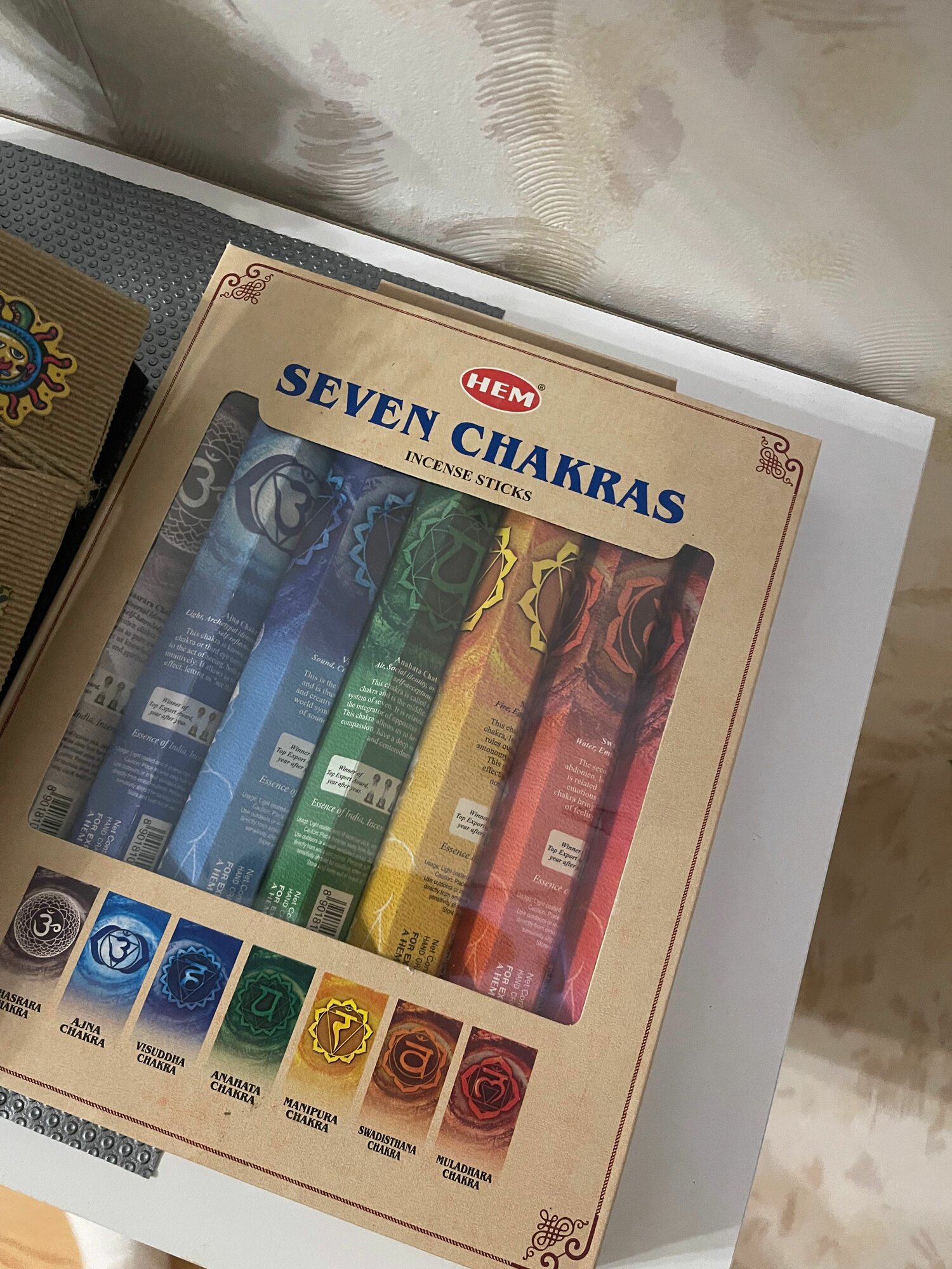 7 чакр аромапалочки. Подарочный набор.