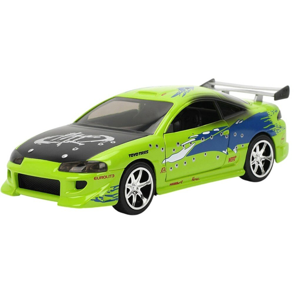 Модель автомобиля Jada Toys Fast & Furious Brian's: 1995 Mitsubishi Eclipse (Green) (New Ver) (1:32) 36356