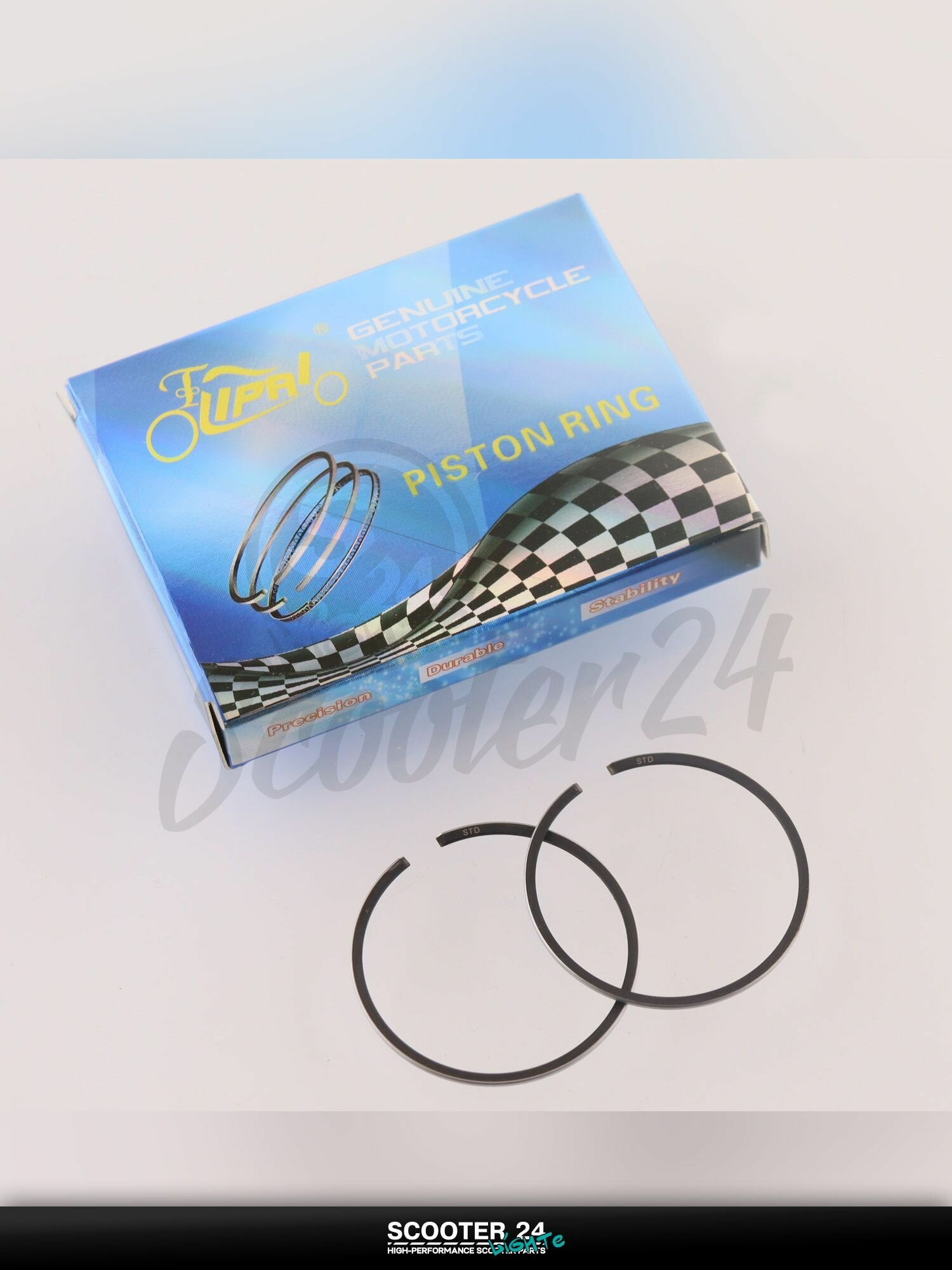 Кольца комплект на китайский 2T мотоцикл, скутер Stels 50 кубов . STD ( 40,00) "LIPAI" (mod.A)