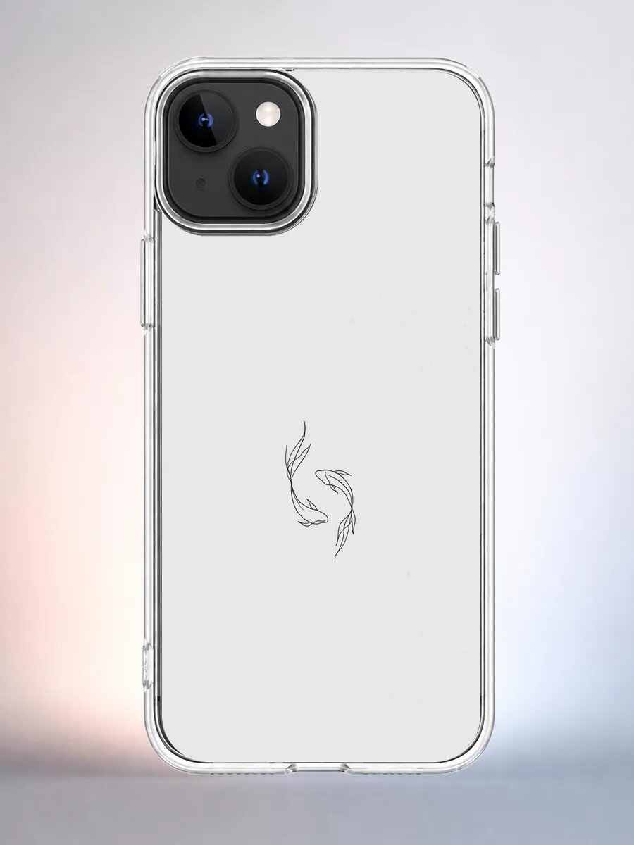 Чехол iPhone 13 карпы кои мелкие силиконовый