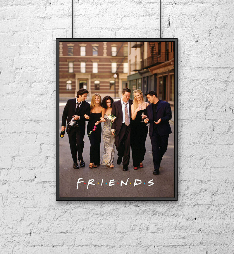 Постер для интерьера на стену (30х40 см). Сериал Друзья (Friends) - Праздник на улице