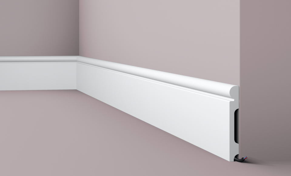 Плинтус NMC Belgium напольный белый высокий дюрополимер NMC FL4