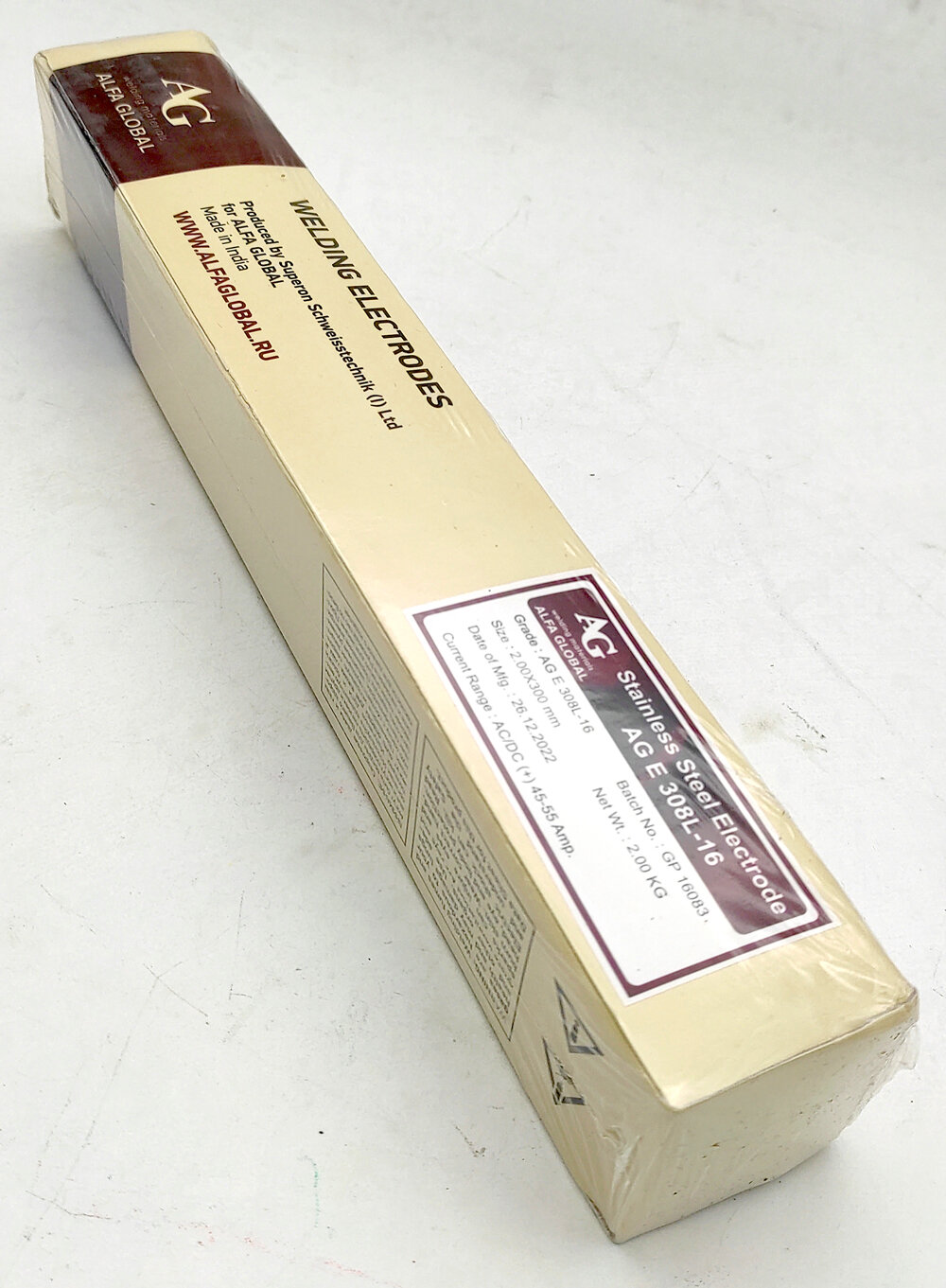 Электрод AG 61.30 d 2 мм (по 2 кг), VacPack, E-308L-16/DC+, AC 50V