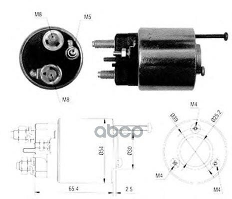 Реле втягивающее стартера CITROEN AX/Berlingo/BX/JUMPER/Xsara/Xantia/XM/ZX FIAT DUCATO 03.94-> /PEUGEOT 205/306/405/406/605/.