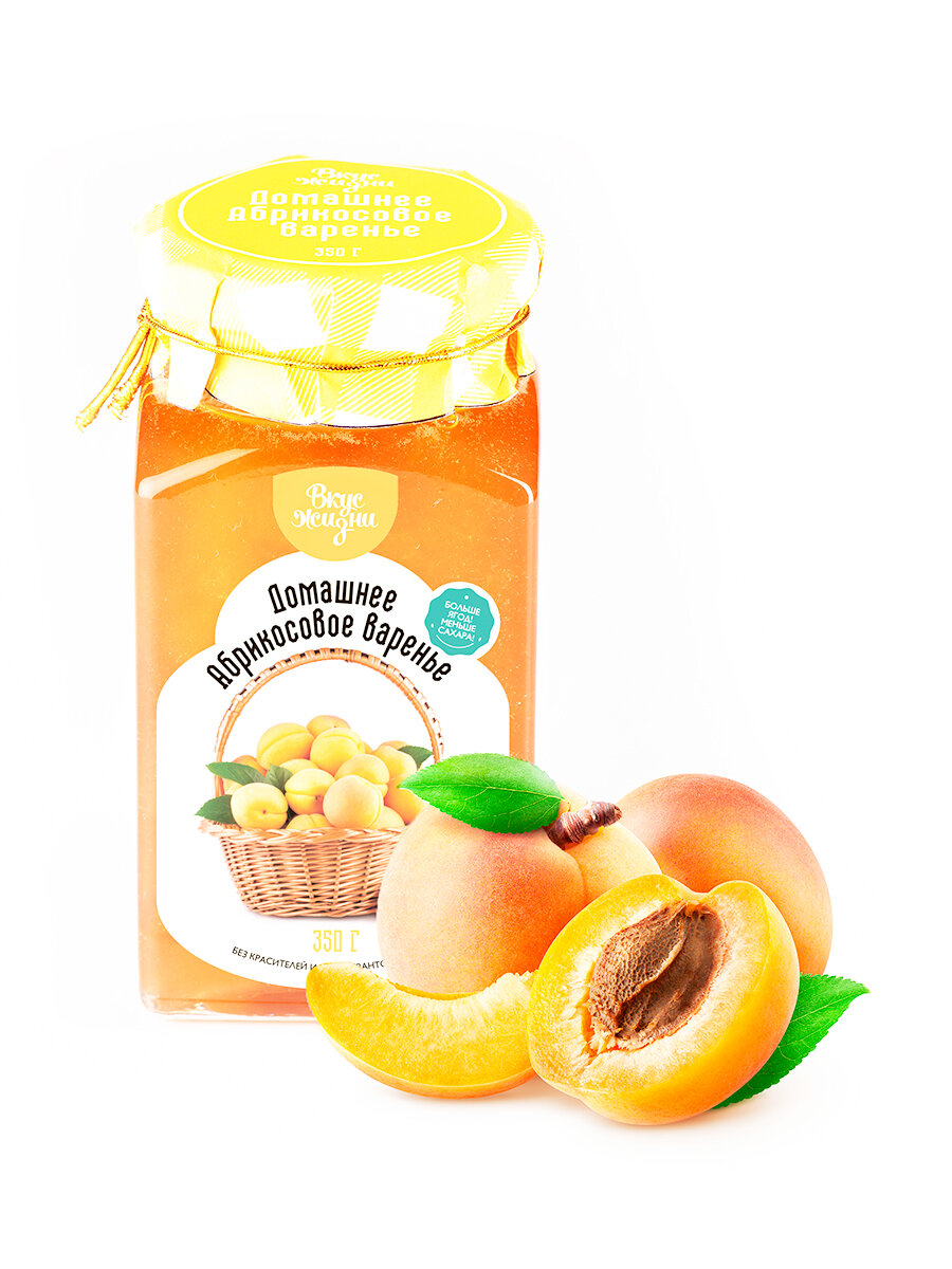 Домашнее Абрикосовое варенье Вкус Жизни 350 гр.