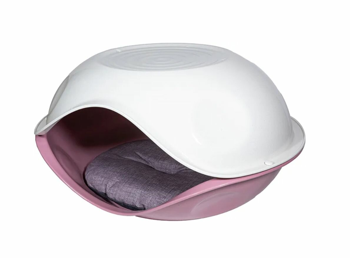 Georplast домик для кошки Duck Pillow пластик с подушкой, 1000 г