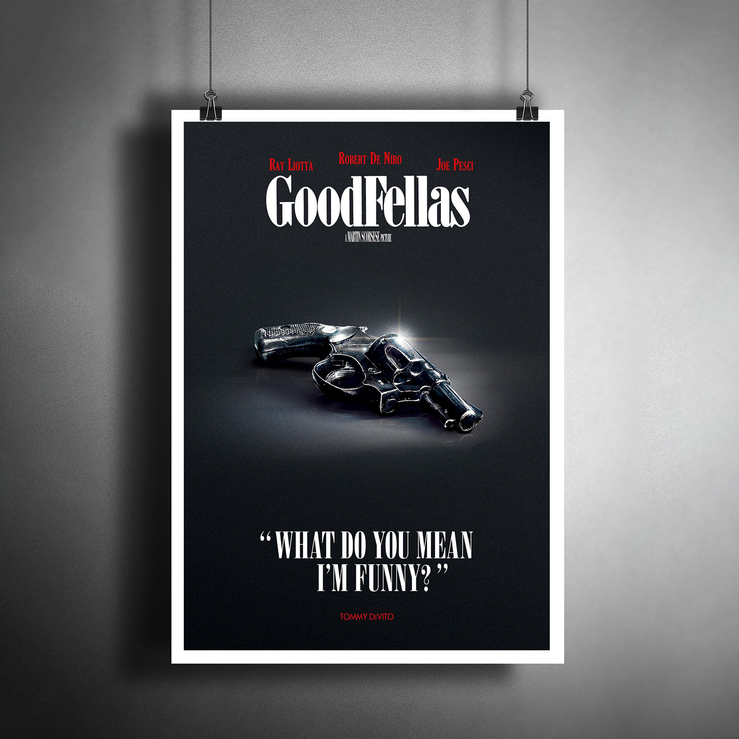 Постер плакат для интерьера "Славные парни. Goodfellas. Роберт Де Ниро, Рэй Лиотта, Джо Пеши"/ A3 (297 x 420 мм)