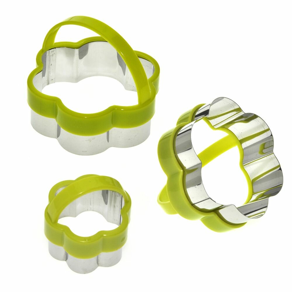 Набор кулинарных форм "Цветочки" (с пласт. ручк.) 3шт.4,5х5;6х6;7х6,5см AN8-20 (Артикул: 4100005316)