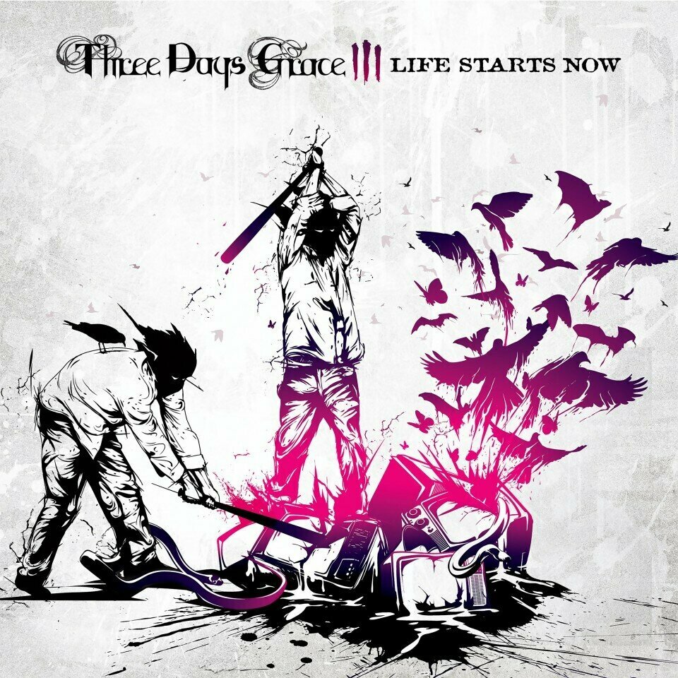 Плакат, постер Три дня благодати/Three Days Grace на холсте, размер 42х60см