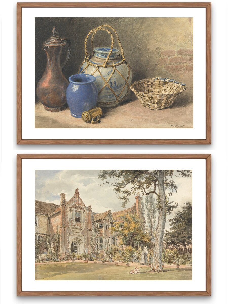 Постеры для интерьера 30х40 см, "Репродукции. Классика" 2 шт, без рамок / картины / набор интерьерных постеров