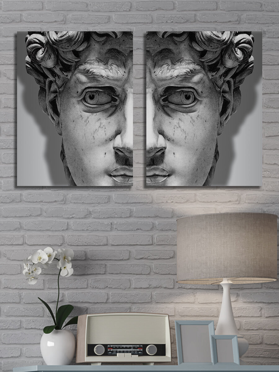 Комплект картин на холсте LOFTime 2шт 30Х40 давид половинки К-354-3040