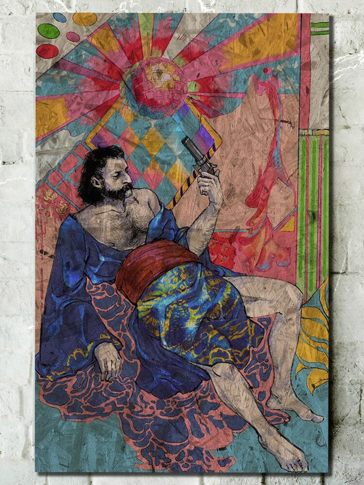 Картина интерьерная на рельефной доске ОСП Игры Disco Elysium - 14344