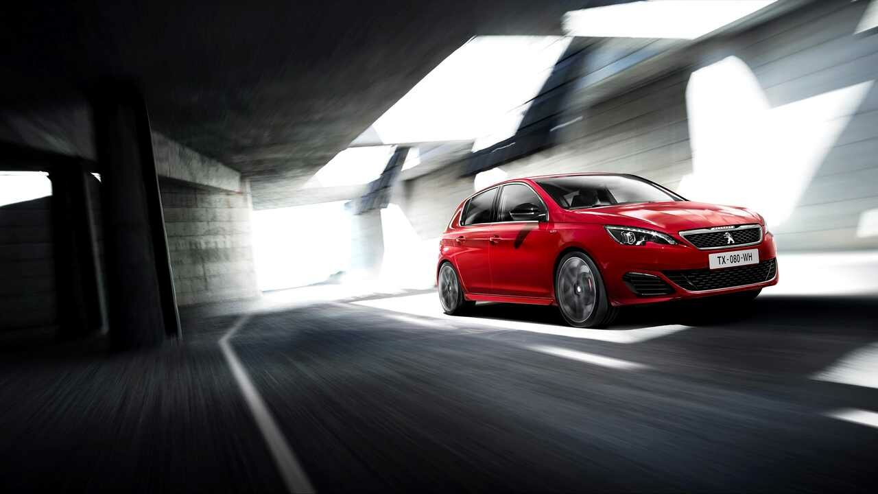 Картина на холсте 60x110 LinxOne "Peugeot 308 пежо 2015 GTi" интерьерная для дома / на стену / на кухню / с подрамником