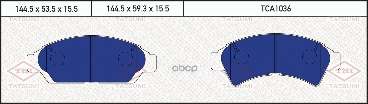 Колодки тормозные дисковые передние TATSUMI арт. TCA1036