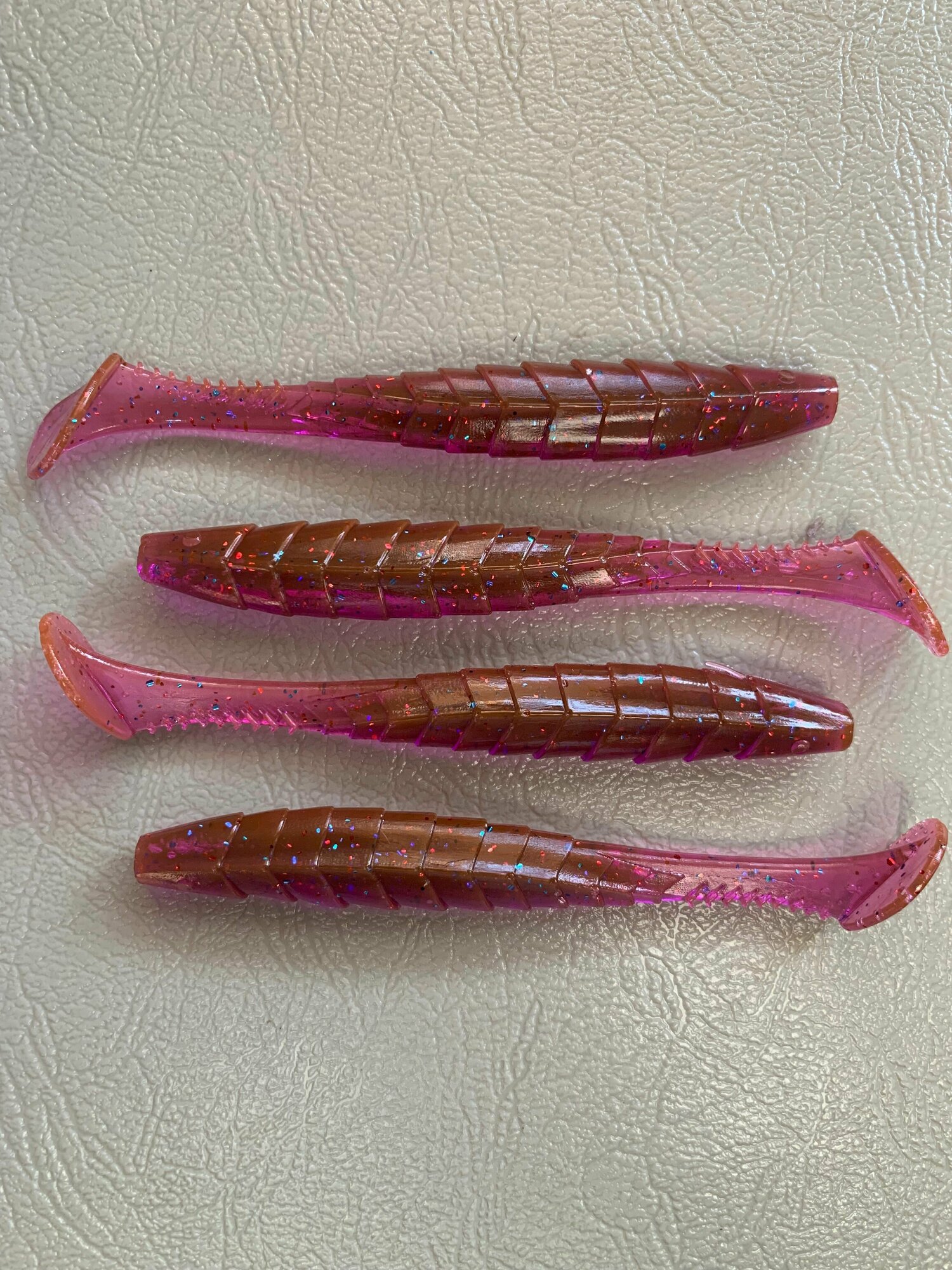 Мягкая силиконовая приманка Пайк Минноу (Pike Minnow) 120мм, 4шт, /Pink Lox.