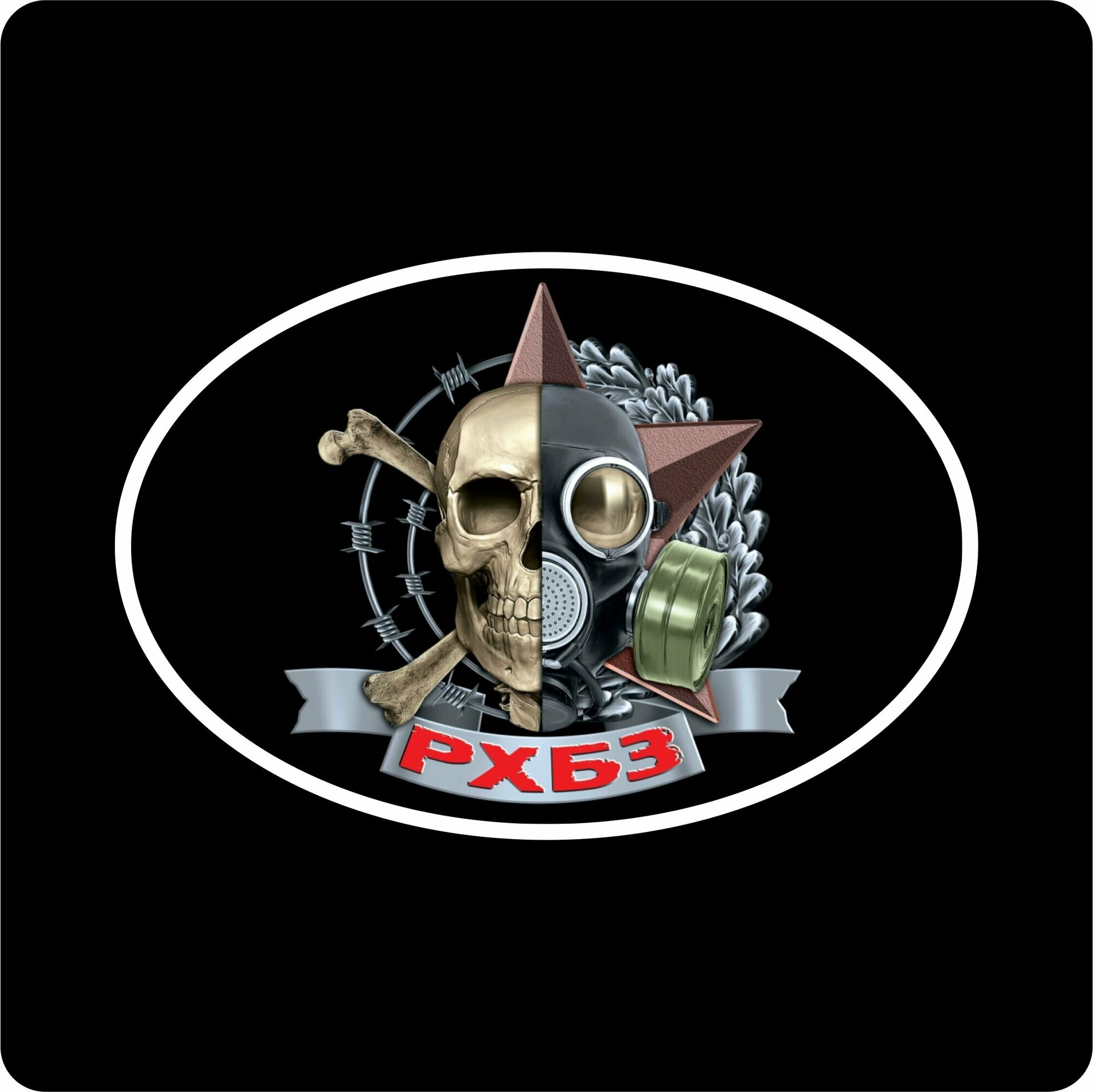 Наклейки на авто стикеры Войска рхбз 15х10 см