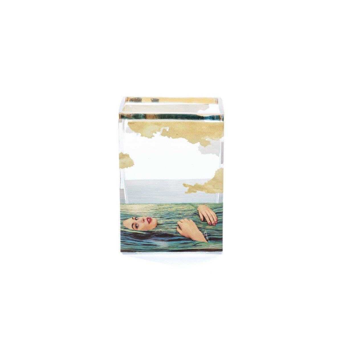 Ваза Seletti Toiletpaper Glass Vase Seagirl Small 14124