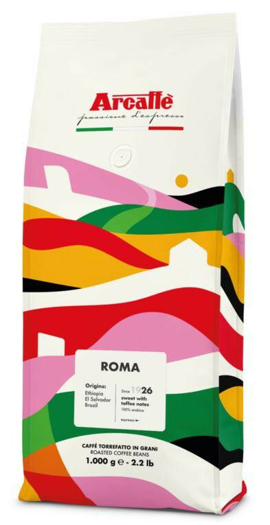 Arcaffe Roma кофе в зернах 1 кг пакет 100% арабика (90022)