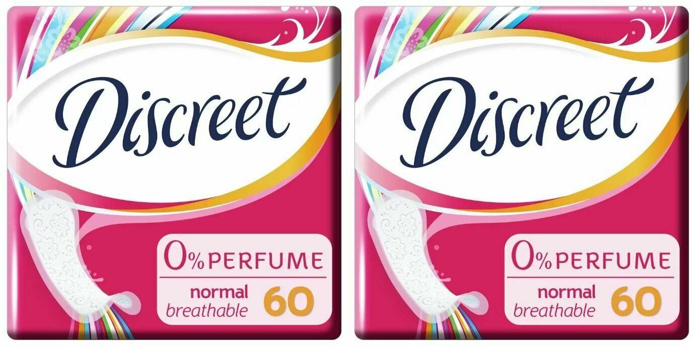 Discreet Прокладки ежедневные Normal Trio, 60 шт/уп, 2 уп