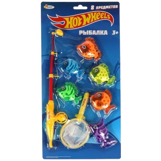 Развивающая игрушка Играем Вместе 1703V180-R4 Рыбалка Хот Вилс 6 рыбок и сачок
