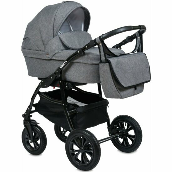 Универсальная коляска Alis BERTA + F 3 в 1 Be 02 темно-серый