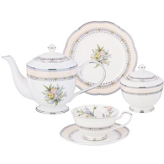 Чайный сервиз Lefard "garden" на 6 пер. 20 пр, 1100/300/270 мл/20,5 см