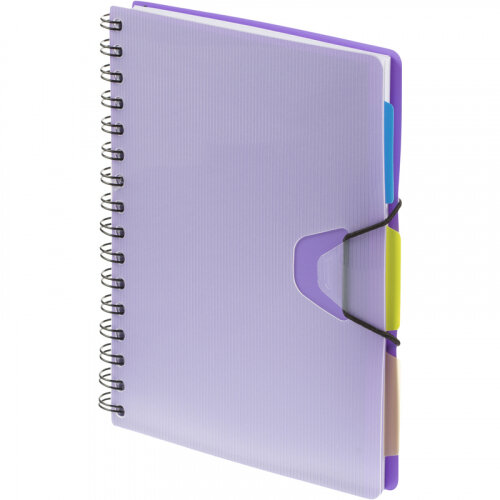 Ежедневник недатированный Attache Bright Colours на спирали, А5, 272 стр, сиреневый