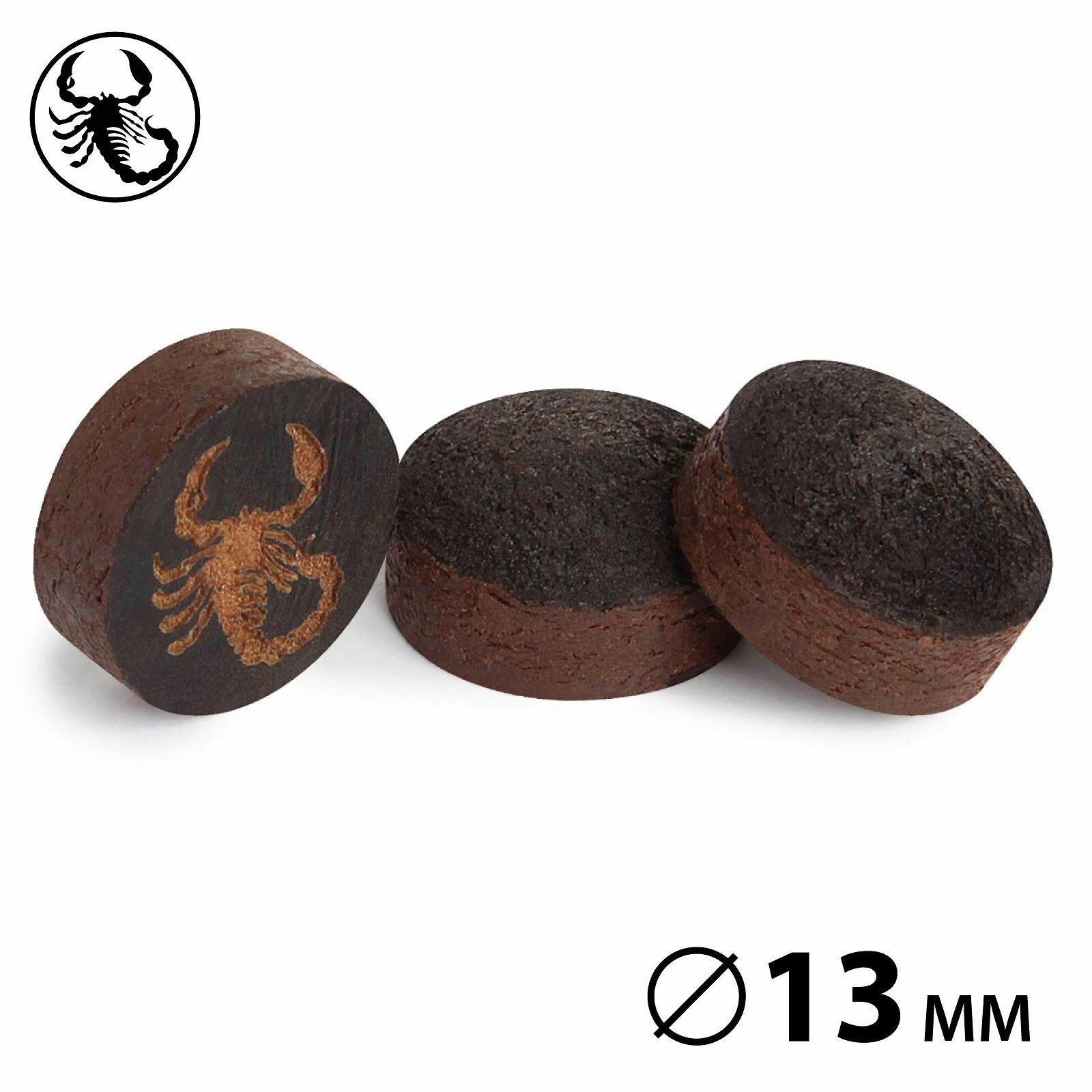 Наклейка для кия Б. Арисова Pyramid 13мм Medium/Hard, прессованная, 1шт.