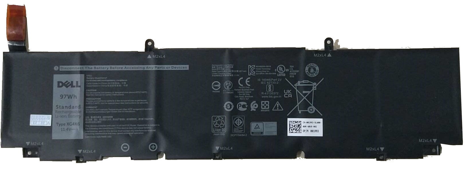 Аккумулятор для Dell Precision 5750, 5770, XPS 17 9710, 9720, (XG4K6), 97Wh, 8500mAh 11.4V