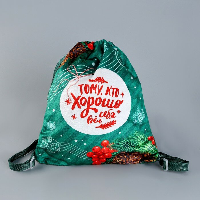 Milo toys Рюкзак - мешок детский новогодний «Тому, кто хорошо себя вёл», 35×30 см