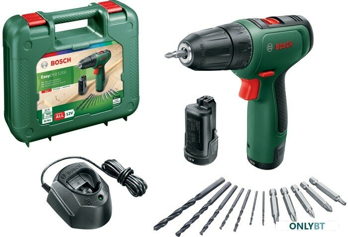 Шуруповерт Bosch EasyDrill 1200 06039D3007 (с 2-мя АКБ, кейс)