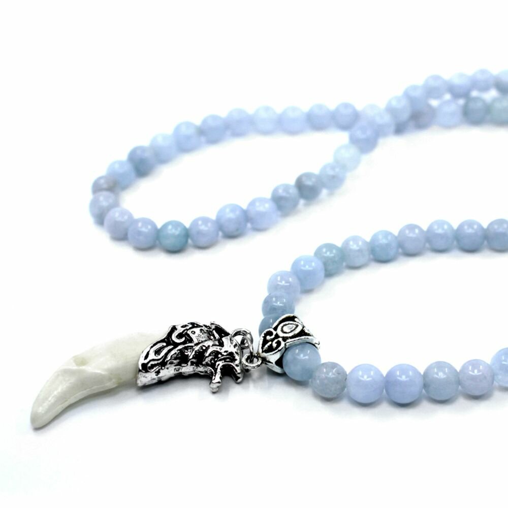 Бусы, аквамарин