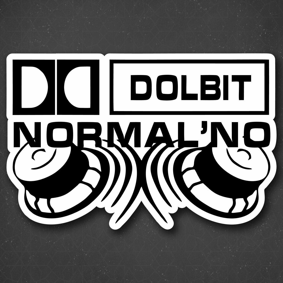Наклейка на авто "Долбит нормально" 24x15 см