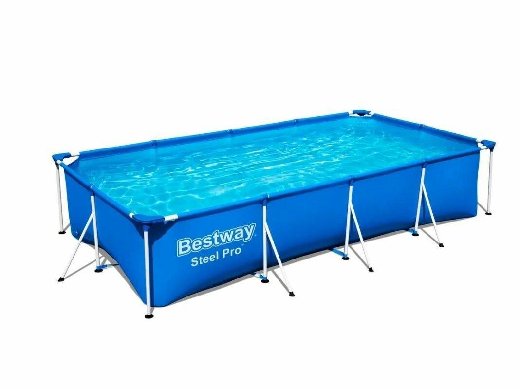 Бассейн каркасный Bestway Rectangular Steel Pro, 400х211х81см, 5700 л