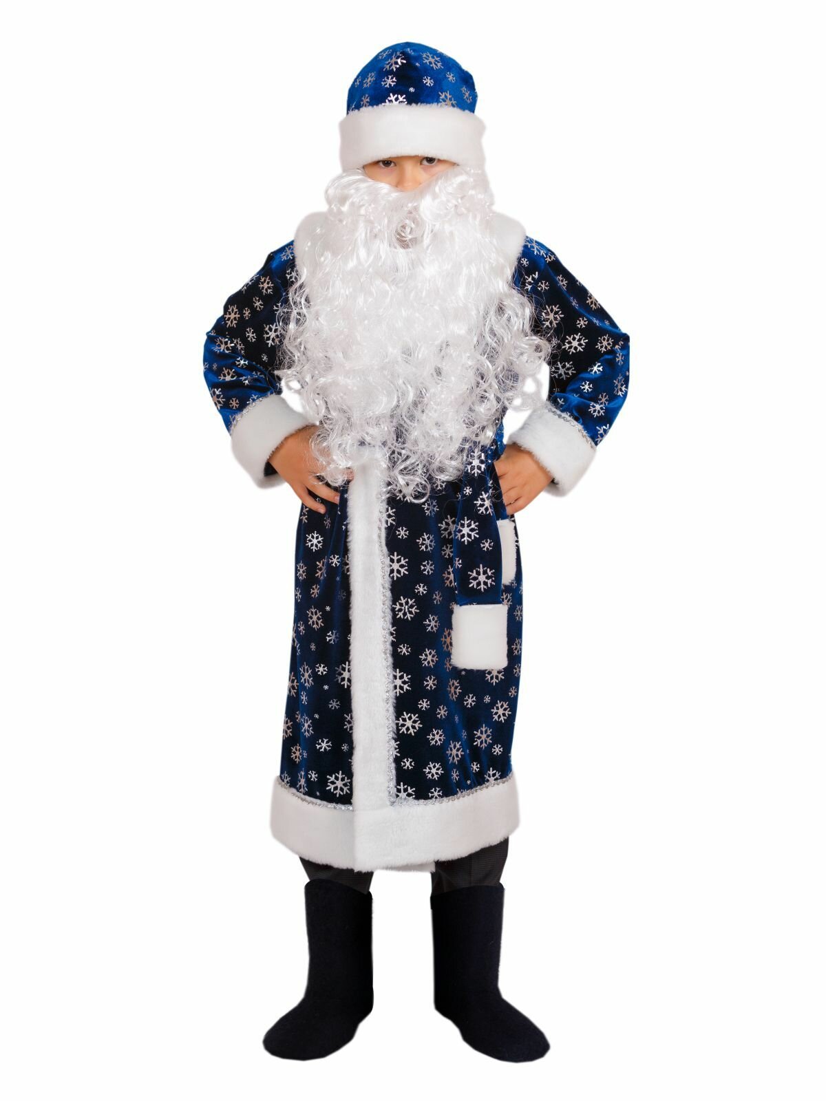 Карнавальный костюм детский Дед Мороз Снежный