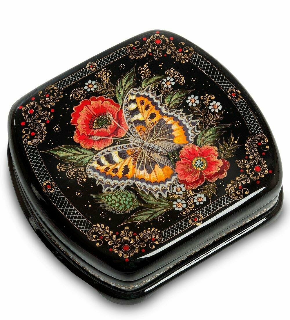 Шкатулка Маки Николаева A2063720 Народные промыслы, Папье-маше