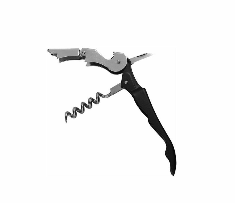 Штопор нарзанник, нож сомелье 120 мм черный