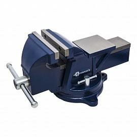 Тиски слесарные кобальт поворотные захват 150мм