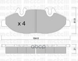 К-т дисков. тормоз. колодок MB Viano 2003-, Vito 2003- F Metelli арт. 2205750