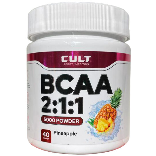 Amino Acid Complex Cult BCAA 2:1:1, порошок, 200 г, ананасовый вкус