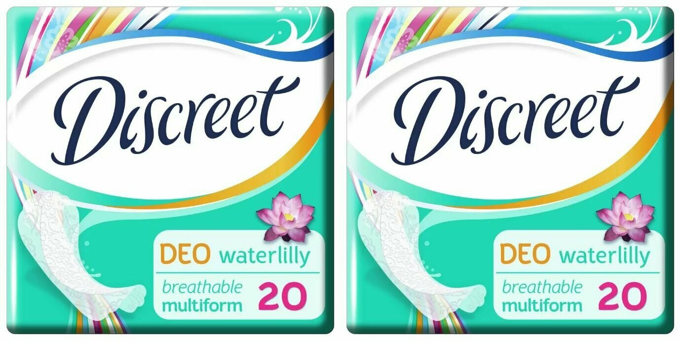 Discreet Ежедневные прокладки Multiform Discreet Deo Waterlily, 20 шт/уп, 2 уп
