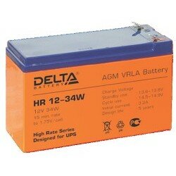 Батарея для ИБП Delta HR 12-34W 12B, 9000мАч Свинцово-кислотный