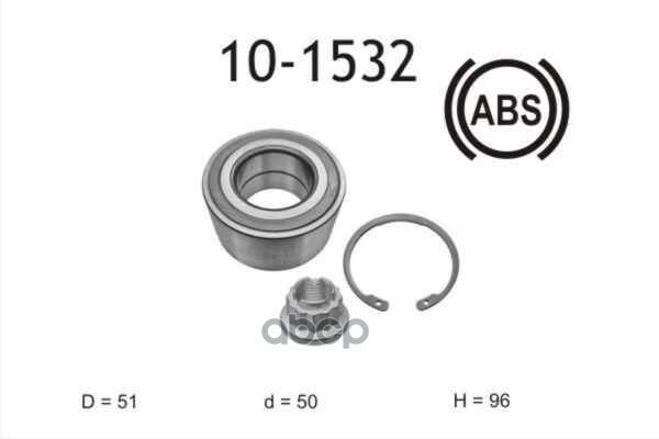 К-кт подшипника ступ. пер.+зад! VW Touareg 3.2i-6.0/5.0TDi 02> IJS арт. 101532