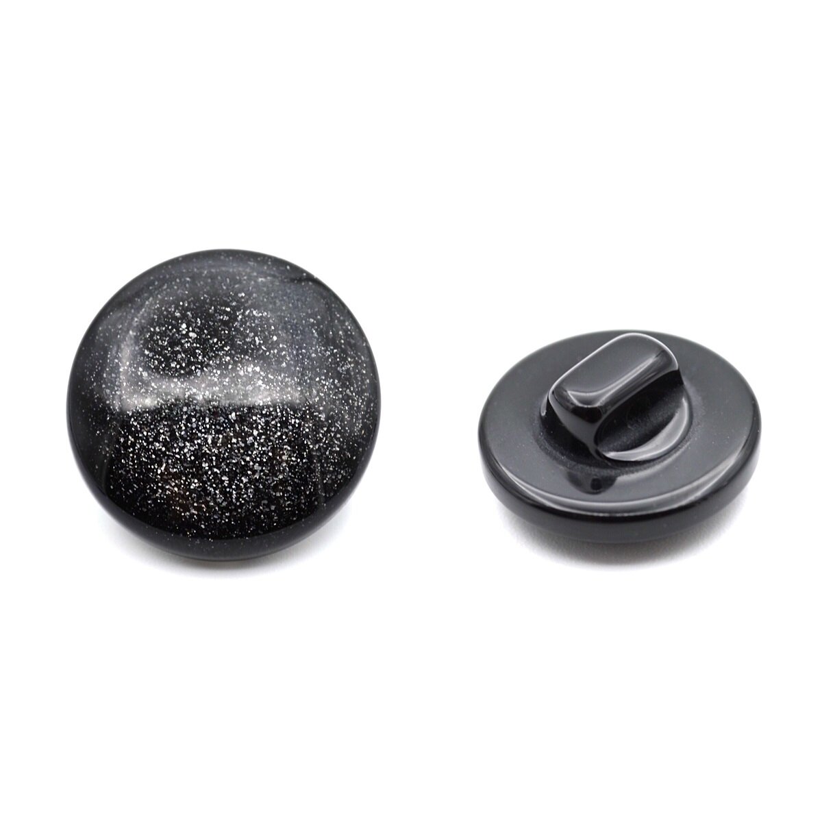 CR P-45 Пуговица 22L (14 мм), на ножке, пластик (02 черный), 72 шт