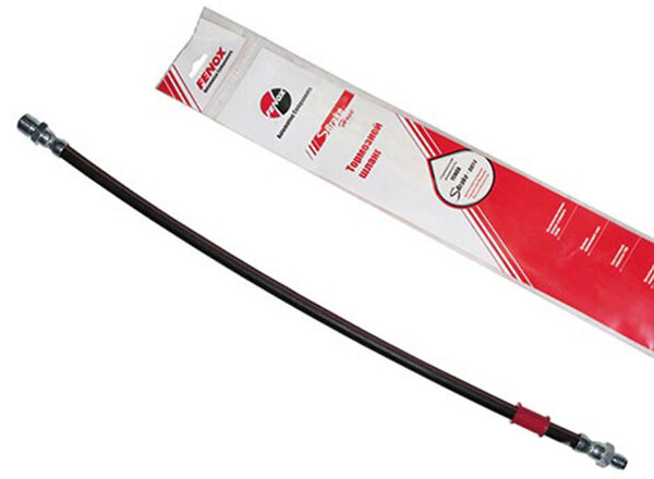 Шланг тормозной УАЗ-469 перед, ПАЗ пер./задн. сцепления 530мм. (Ш)M12x1,25 (Г)M16x1,5 +M12x1 (Fenox)