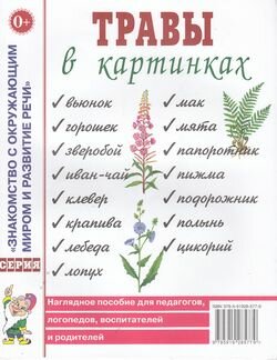 ЗнакомствоСОкружМиромИРазвитиеРечи Травы в картинках Нагляд. пос. д/педагогов, логопедов, воспитателей